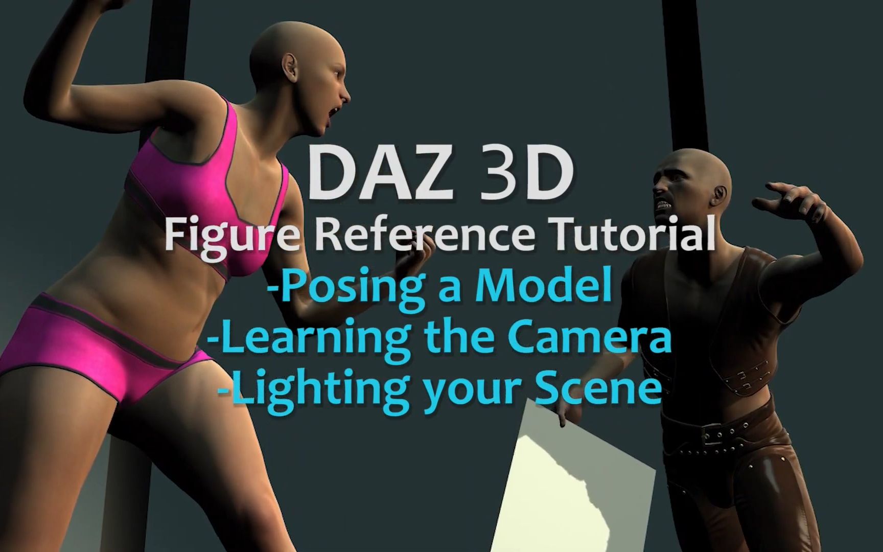 【教程】采用DAZ 3D STUDIO 做人体参考的方法 英文字幕
