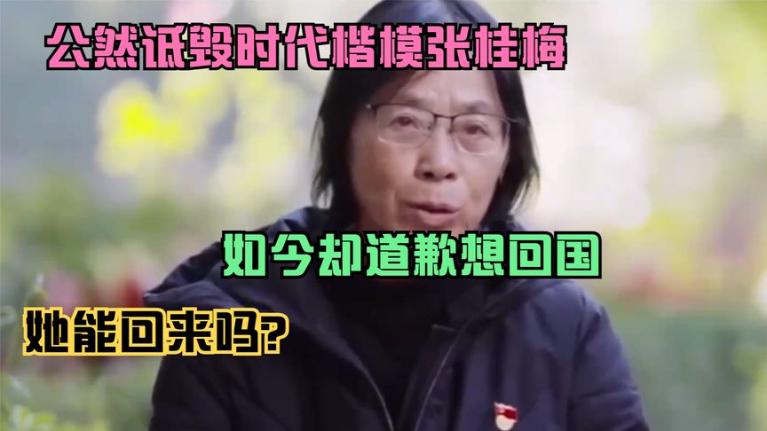 公然诋毁时代楷模张桂梅,如今却道歉想回国,她能回来吗?