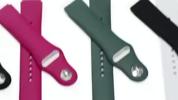 博瑞舒适小米智能手表表带,硅胶高弹性材质,反扣设计,金属按钮