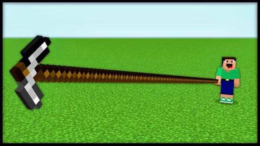 我的世界:你从未见过如此长的镐子!能否一秒挖穿一个世界?