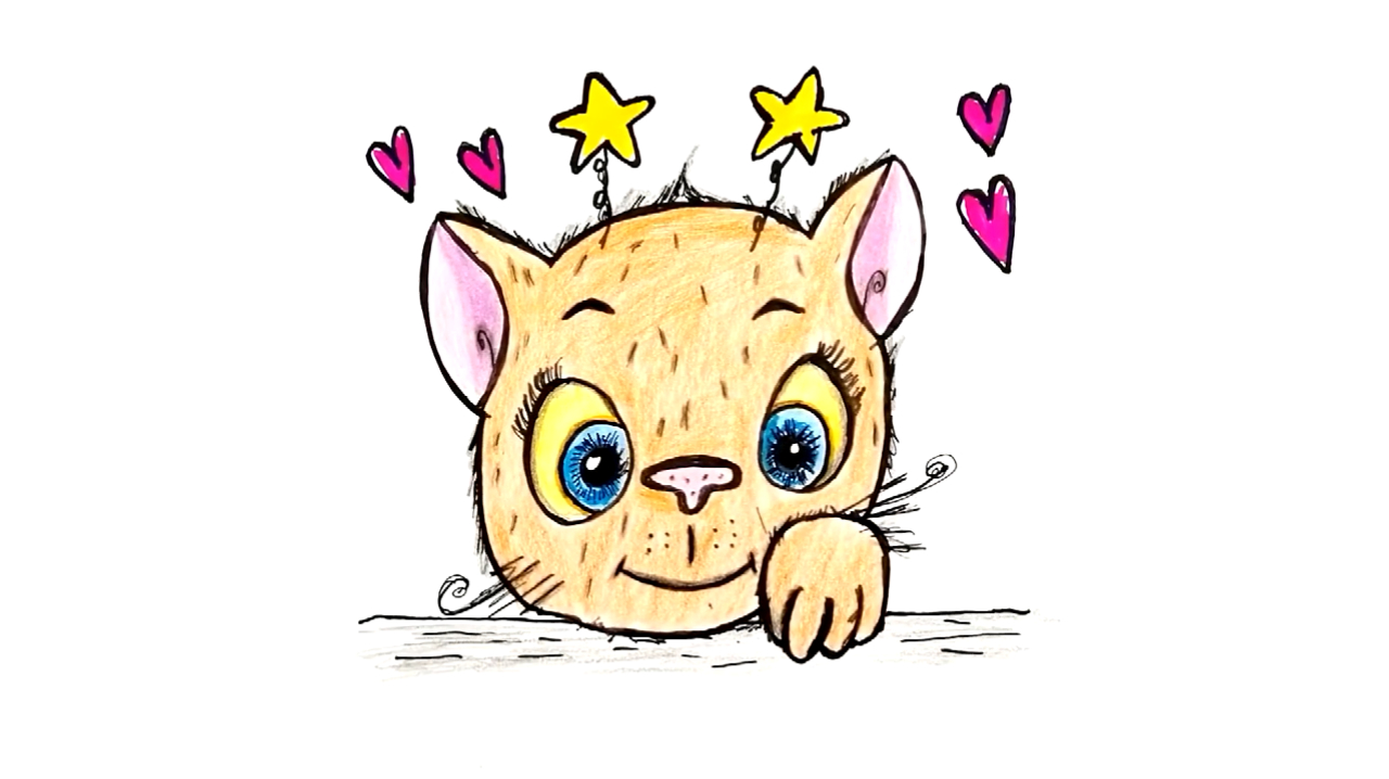 简易画教你画可爱的小猫咪