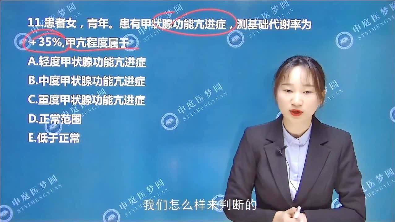 甲亢患者基础代谢率为35%,甲亢程度属于下列哪个?