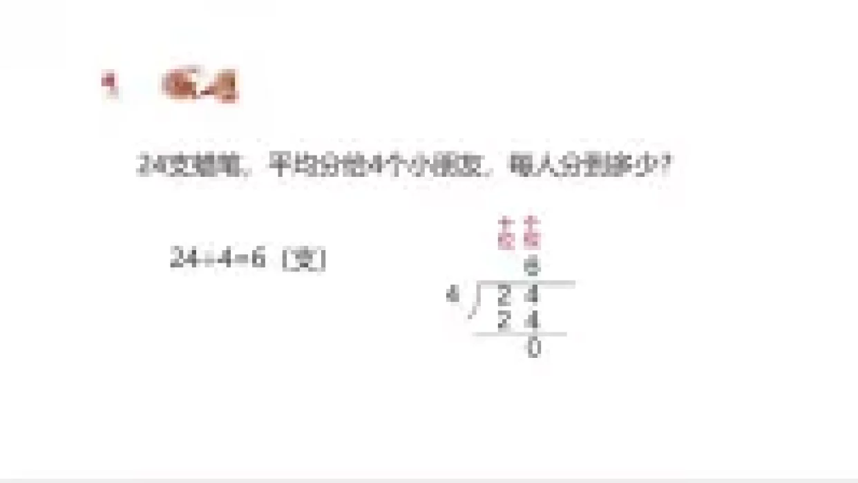 北师大二年级数学下册第一单元《除法》1.1《分苹果》