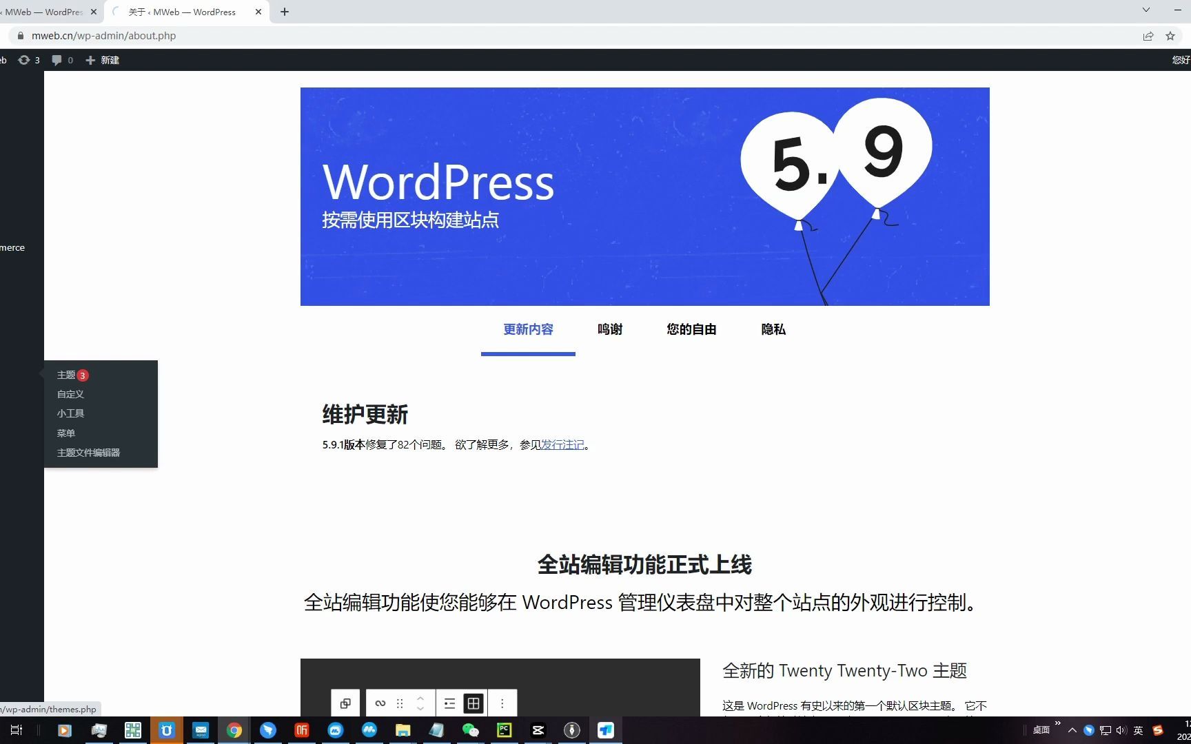 WordPress Sage主题右上角菜单设置