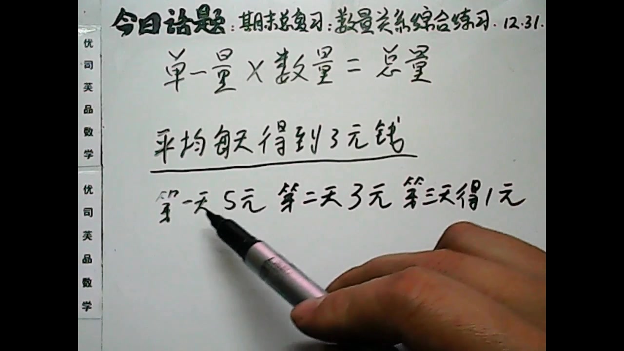 四年级数学上册期末总复习:数量关系综合练习,优司芙品数学