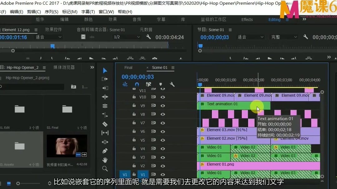 ps海报设计教程PR如何使用视频模板淘宝京东拼多多魔课66网都有