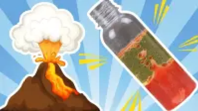 神奇现象之模拟火山爆发 科学小实验