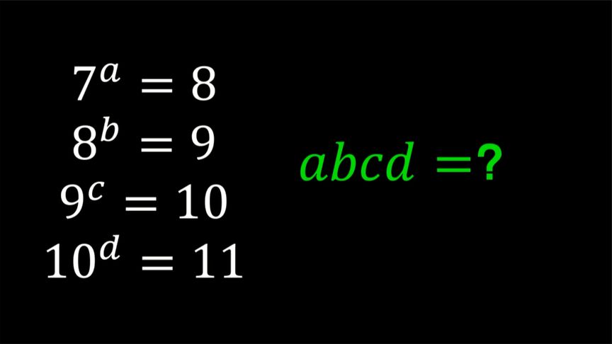 指数与对数的变换求解表达式abcd的值