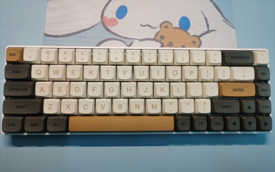 【平民客制机械键盘180元】狼派CIY68+蔷薇奶油轴体出天籁麻将音/...