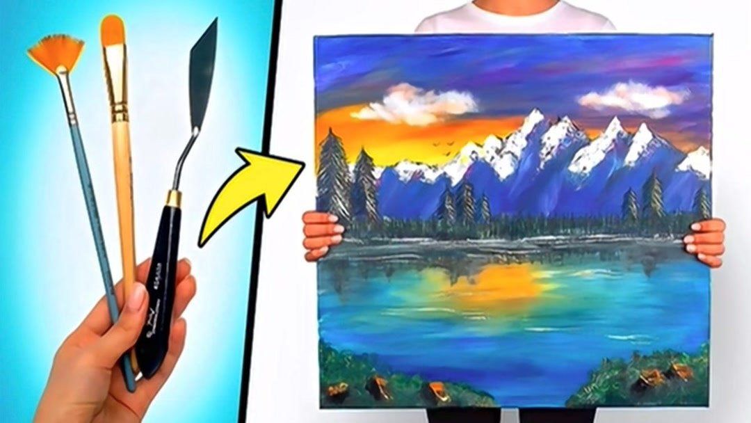 生活窍门 简单的绘画方法,超有范的风景画!