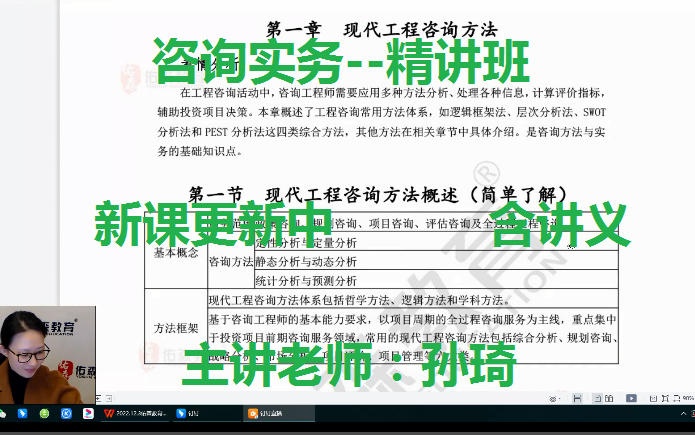 2023《咨询工程师》咨询实务-精讲班-孙琦【含讲义】