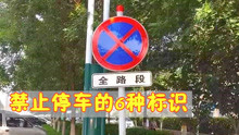 6种禁止停车的交通标志,新老司机都该看看,避免违章