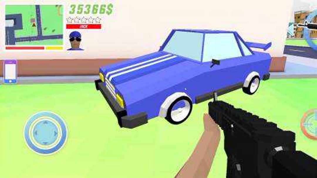 沙盒趣味模拟器 刚买了新武器嘚瑟一下就被逮捕了?