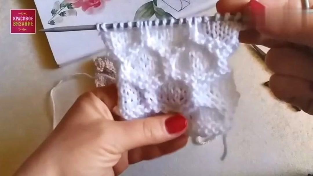 毛衣编织教程新手入门,棒针编织蜂窝状图案,婴儿毛衣花样教程