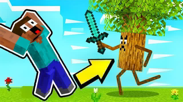 我的世界伐木砍树新玩法,超级刺激快来试试吧