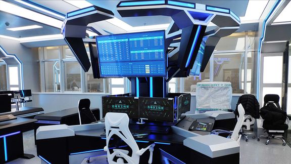 巧夺天工科技 | 现代科技风办公设备,升级网络安全办公中心