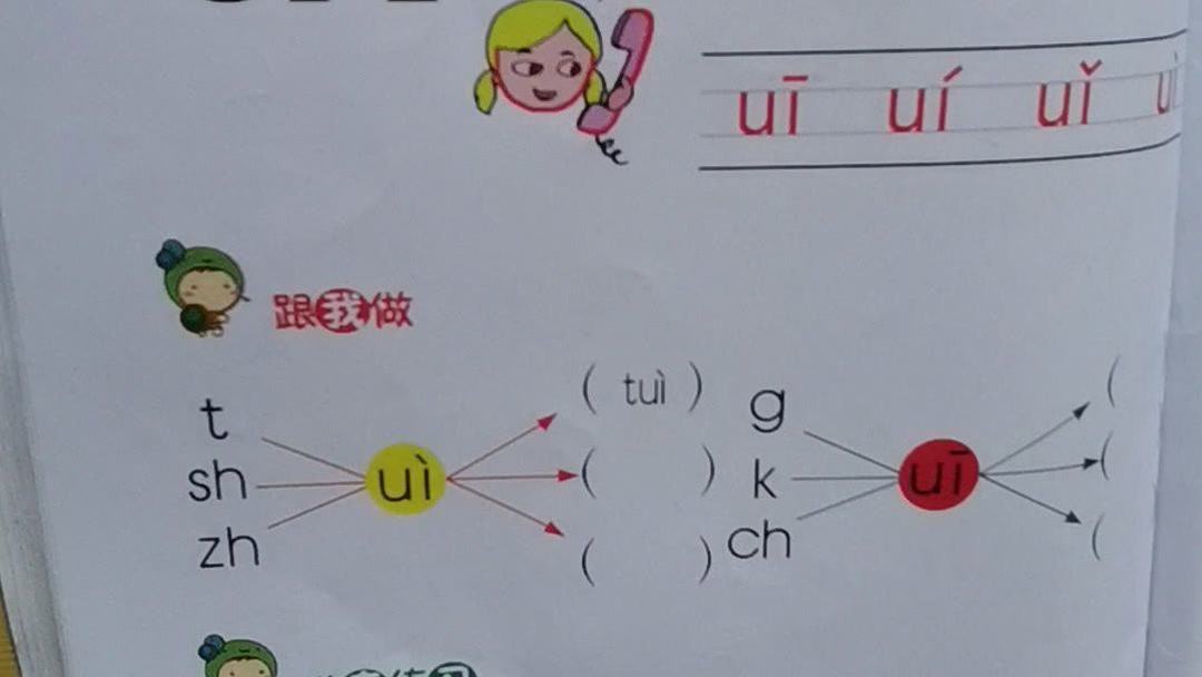 复韵母ui的教学视频