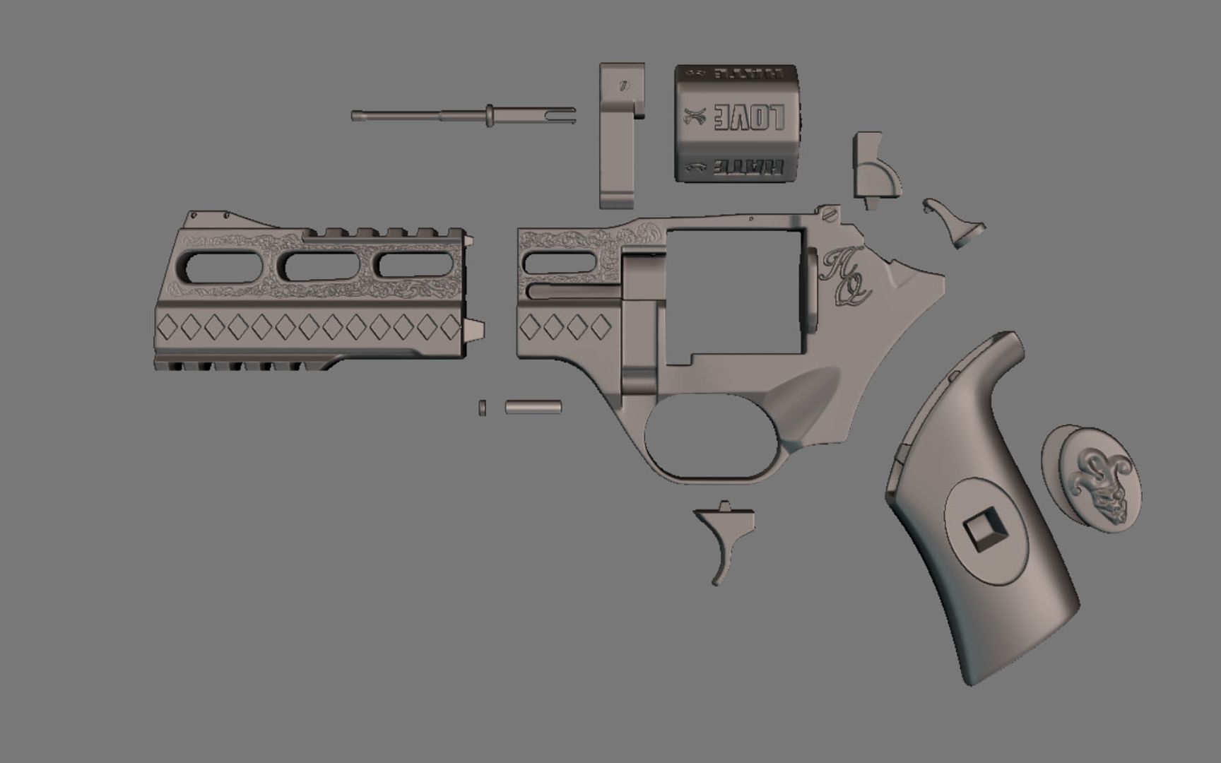 【maya建模】硬表面枪械拆拆合合最最简单的建模教程