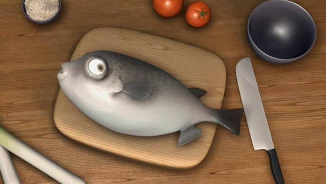 一条会飞的河豚,用尽全力逃跑,却还是沦为了盘中餐,趣味动画