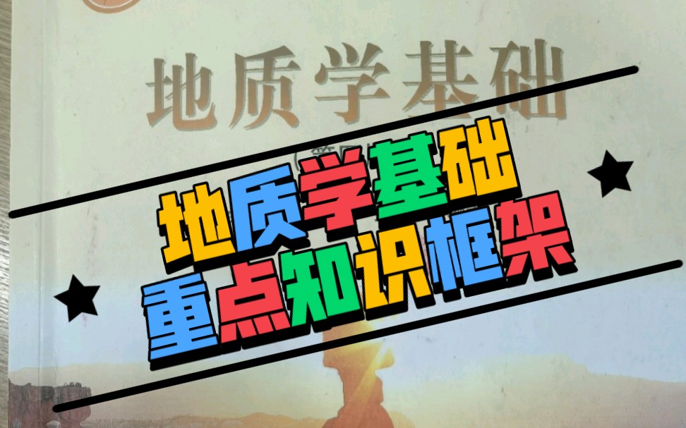 《地质学基础》重点知识框架