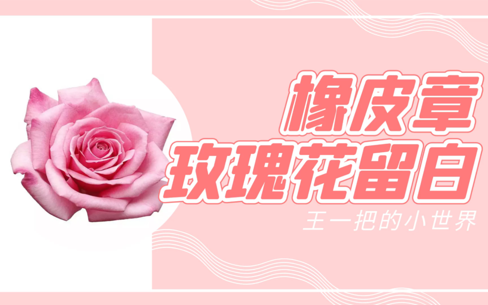 【王一把爱刻橡皮章】第一次刻玫瑰花留白