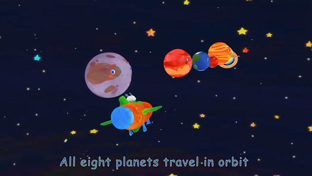 幼儿家庭儿歌亲子动画,小灰兔宝宝坐飞船去探索宇宙的秘密
