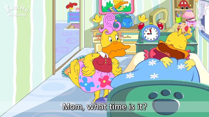 幼儿英语纯正发音视频:简单情景对话What time is it ?