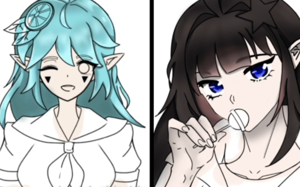 “[.凹凸世界.]”绘画.安莉洁、凯莉