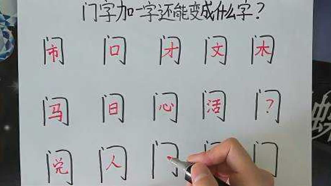 创意美术,门字加一字还能变成什么字呢?