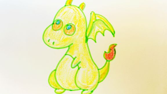 可爱火龙小精灵!儿童简笔画