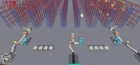 AGV立体库Flexsim物流仿真