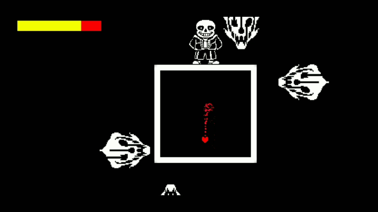 传说之下sans模拟器 话说我的视频终于有声音了!虽然很小,但是还是有...