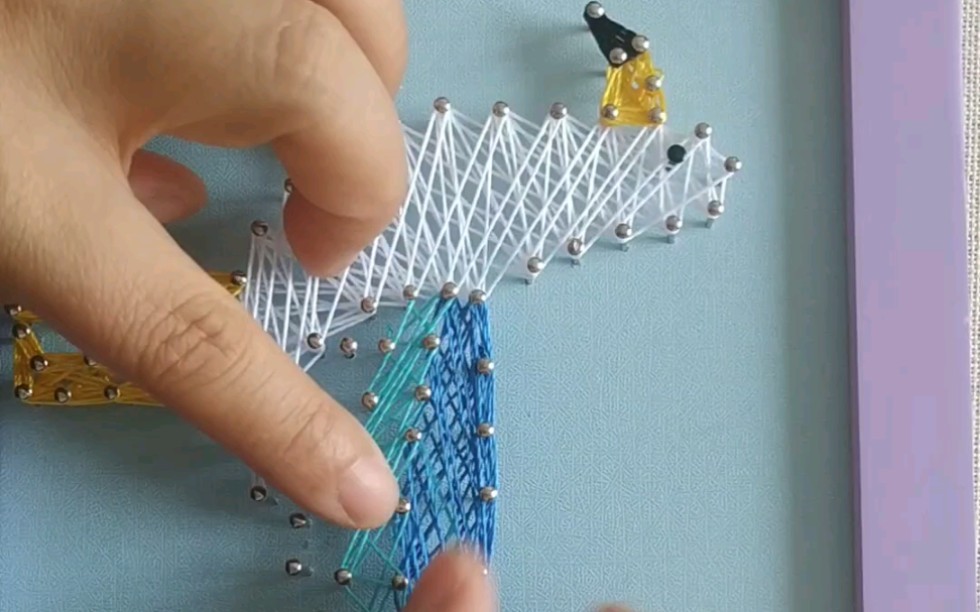 [手作]～钉子绕线画教程 海鸥