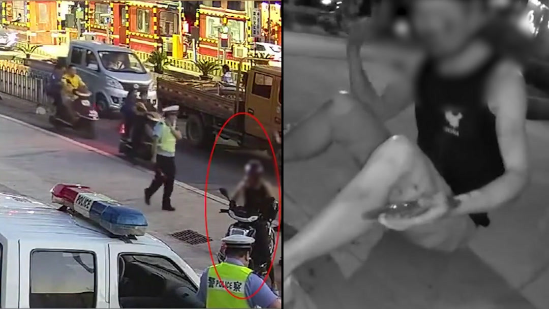 一个操作救了命!浙江一男子未带头盔被交警拦下,5分钟后出车祸