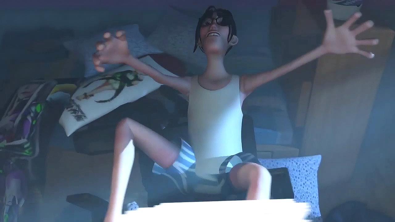 动画短片,男生沉迷于打游戏,结果作业不能按时完成!