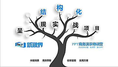 PPT手绘思维树, 设计高大上的PPT封面就这么简单-海生PPT