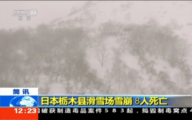 日本栃木县滑雪场雪崩 8人死亡