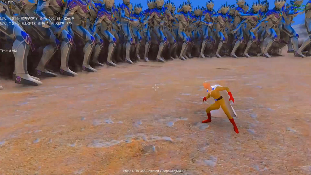 史诗战争模拟器:一拳超人琦玉老师挑战1千个雷杰多奥特曼