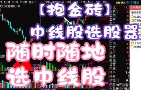 【狙击主力选股器】应大家要求,我结合自己多年操作经验,制作了【抱...