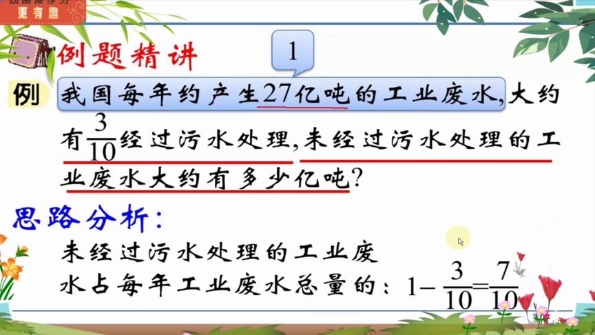 五年级数学下册期末单元复习 分数乘法 例题精讲2