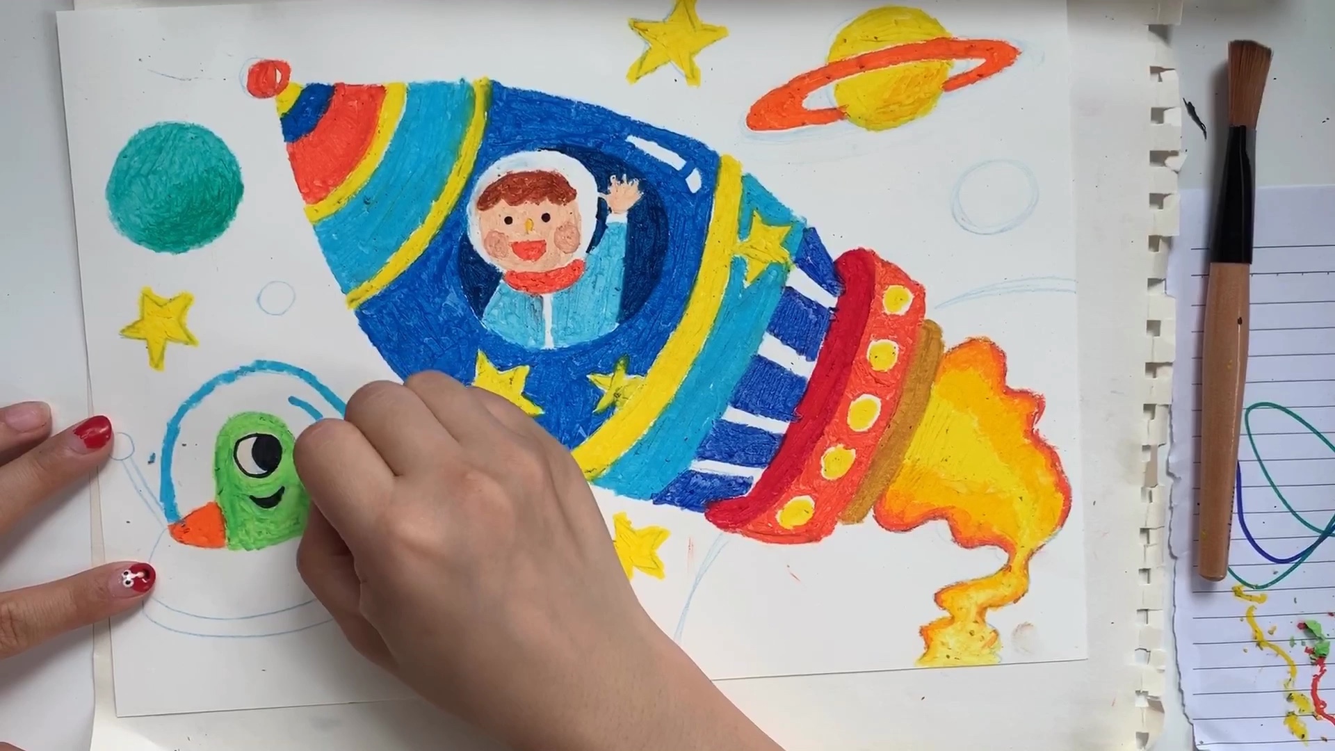 【油画棒简笔画】幼师应试题目示范