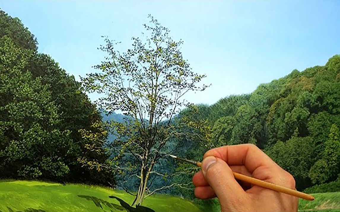 【油画】写实风景画 | 如何画好河边树