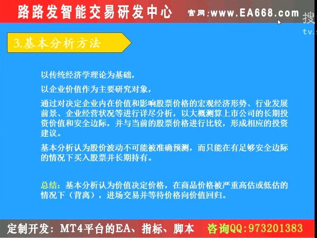 MT4智能交易视频教程-行情分析预测方法1202