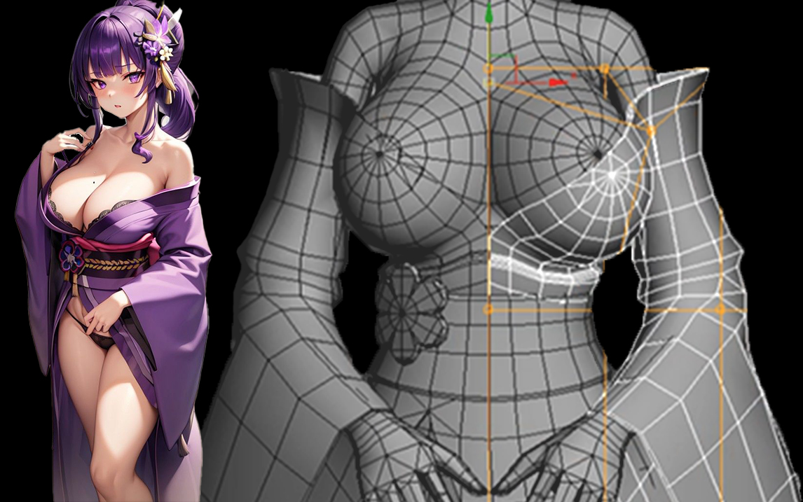 【3dmax建模】3DMAX零基础人物布线技巧完整教学,3D人物角色建模...