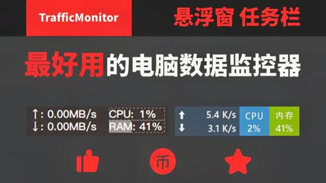 『最好用的任务栏电脑硬件数据监控器』