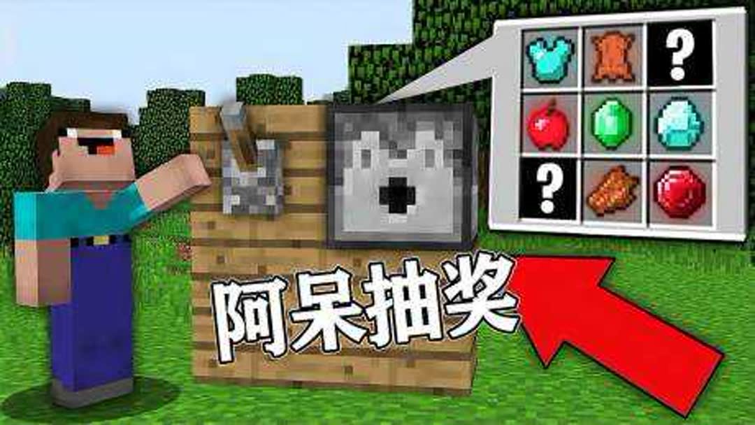 我的世界:阿呆抽奖抽不过史蒂夫,却拿出电脑修改程序作弊!