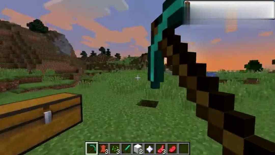 《我的世界》巨大武器工具MOD,钻石剑比树都大,削铁如泥