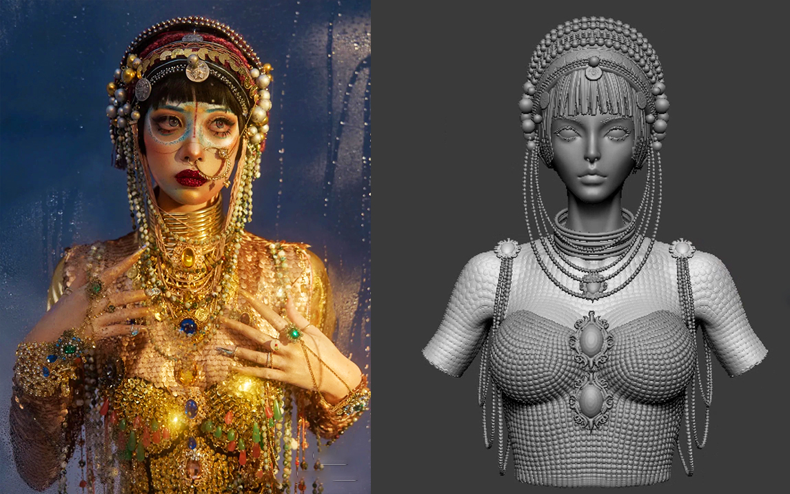 【zbrush人物建模】熟悉的《爱死机》又回来了,这个人物雕刻你看怎么...