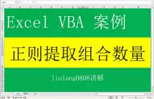 Excel VBA:正则提取组合数量