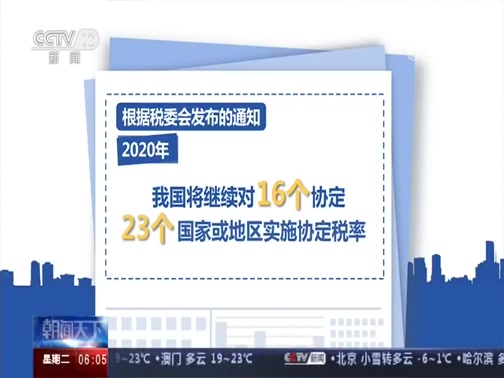 [朝闻天下]明年起我国调整部分商品进口关税 关税调整方案分为四种方式